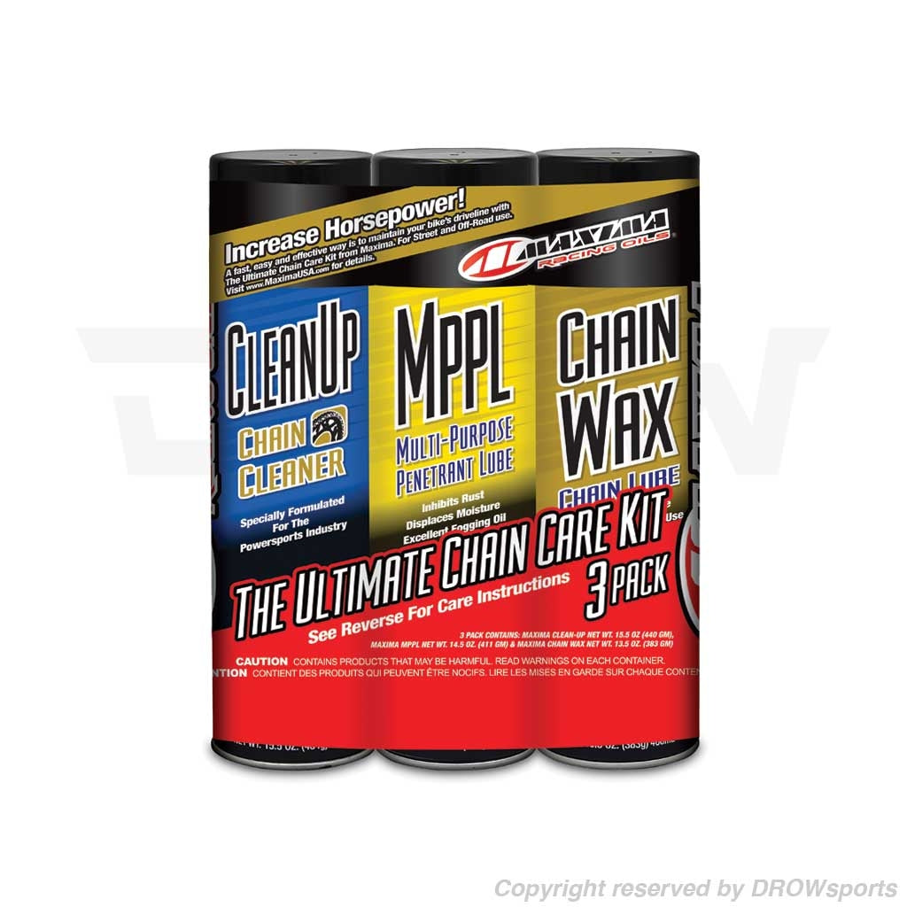 Maxima Racing Ultimate Chain Care Combo Kit – DROWoffroad